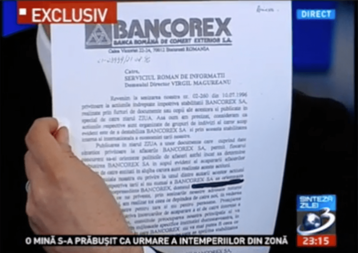 Acum este clara pentru toata lumea miza distrugerii BANCOREX la scutul ...